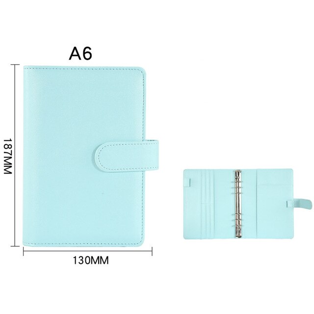 1Pc A5/A6 Lederen Losbladige Ringband Notebook 6 R... – Grandado