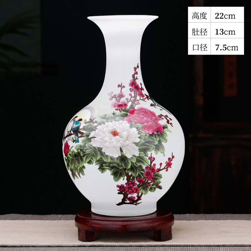 Ancient ornament Jingdezhen ceramic vase moon flow... – Grandado