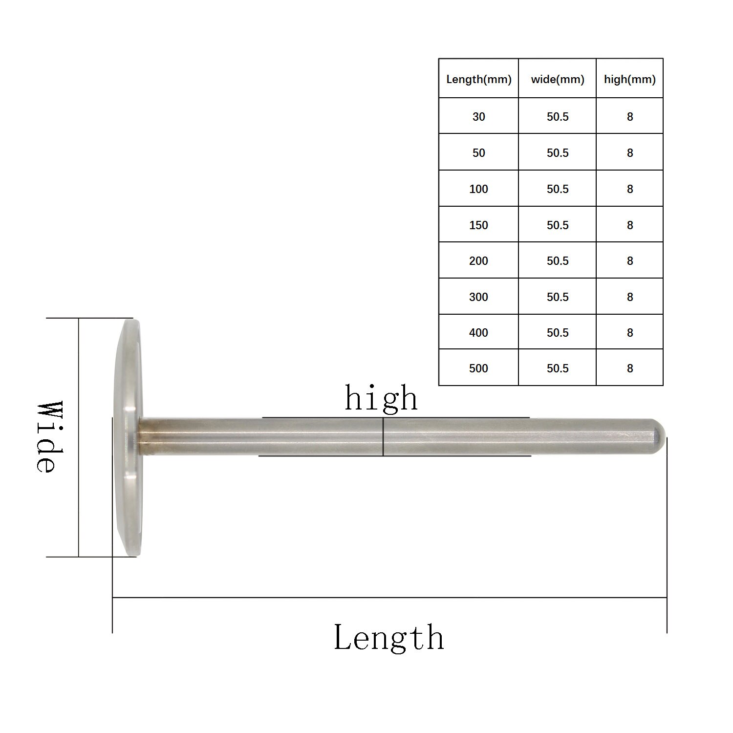 50.5Mm Thermowell Weldless Met Tri-Clamp Homebrew ... – Vicedeal