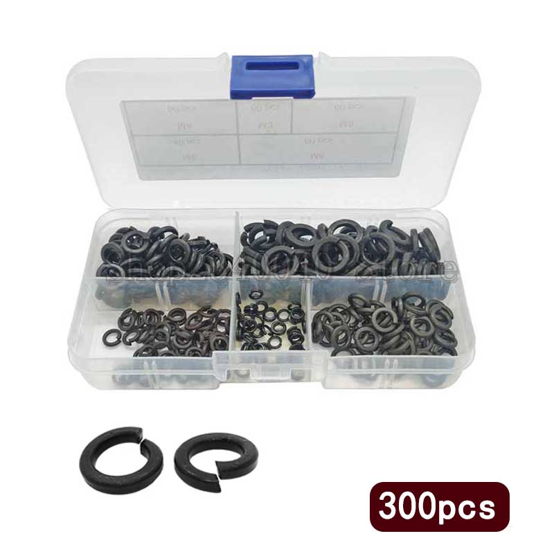 300Pcs Borgringen Set Zwarte Carbon Staal M3 M4 M5... – Grandado