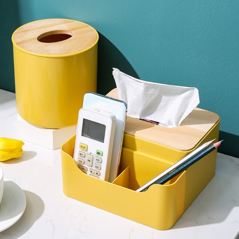 Tissue Box Roll Paper Storage Container Remote Con... – Vicedeal