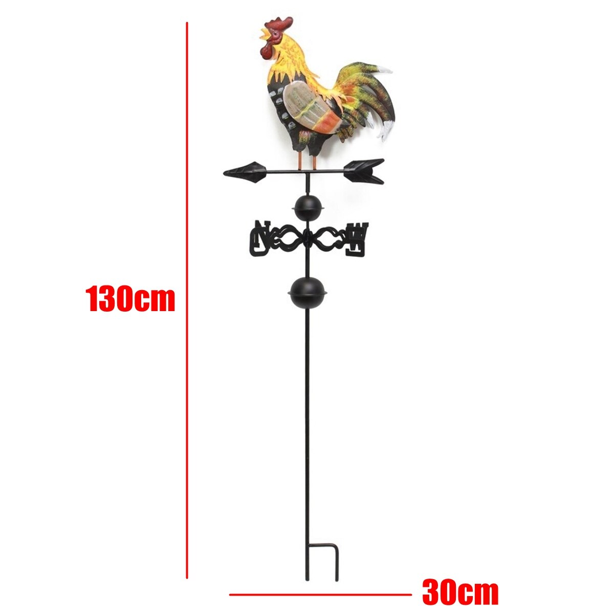 30x130cm Metal Weather Vane Vintage Rooster Garden... – Grandado