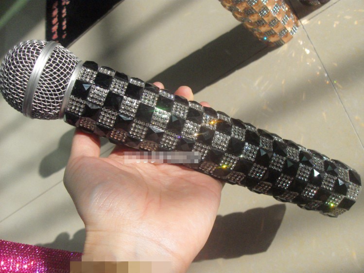 wireless Microphone Crystal Skin Sleeve Blinging H... – Vicedeal