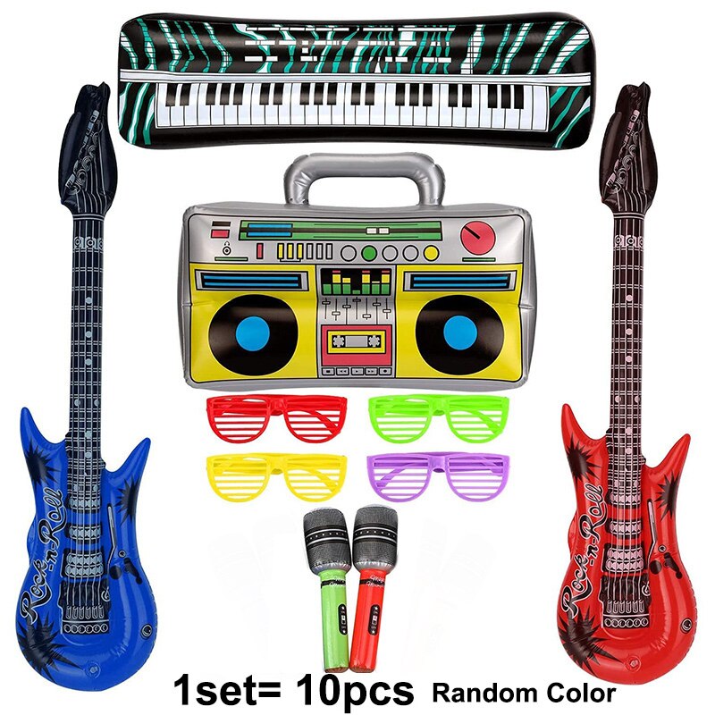 90s Party Decor Inflatable Rock Star ballon set In... – Grandado