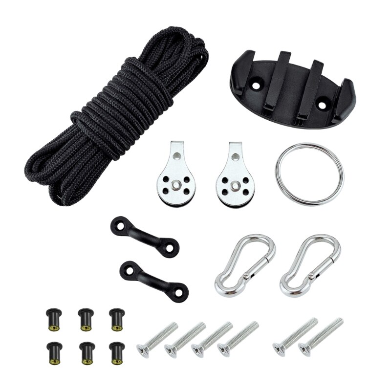 Kayak Canoe Anchors Trolley Kit Cleat Rigging Ring... – Grandado