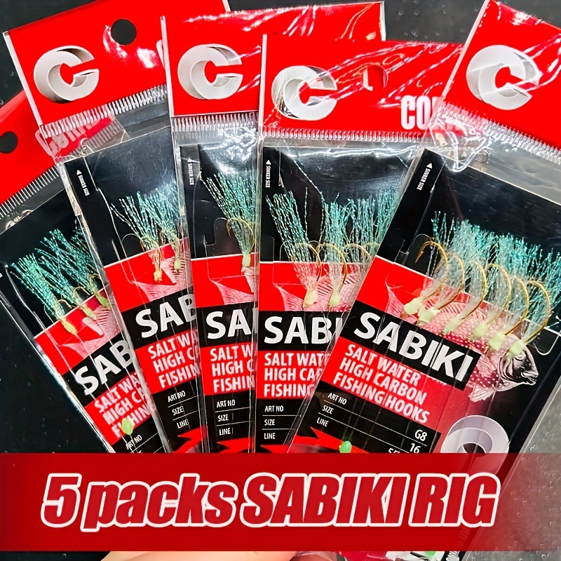 TAKBAS 1/5 Packs Sabiki Rigs, Fishing Bait Rigs, L... – Grandado