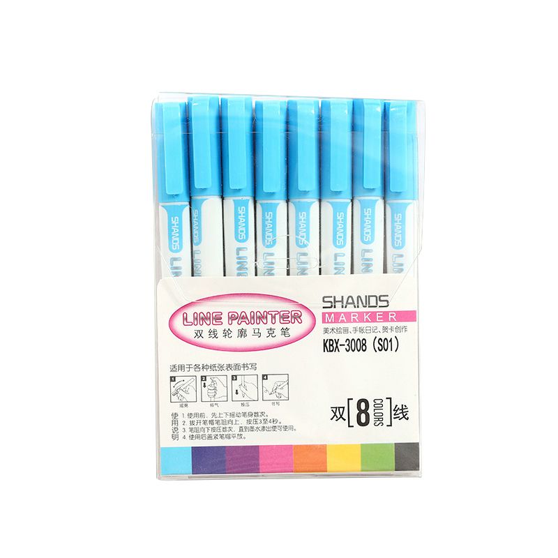 Double Line Pen Card Writing Drawing Double Line O... – Grandado