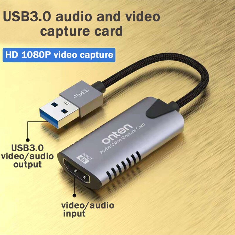 USB Audio Video capture card 4K/60Hz HDMI-compatib... – Grandado