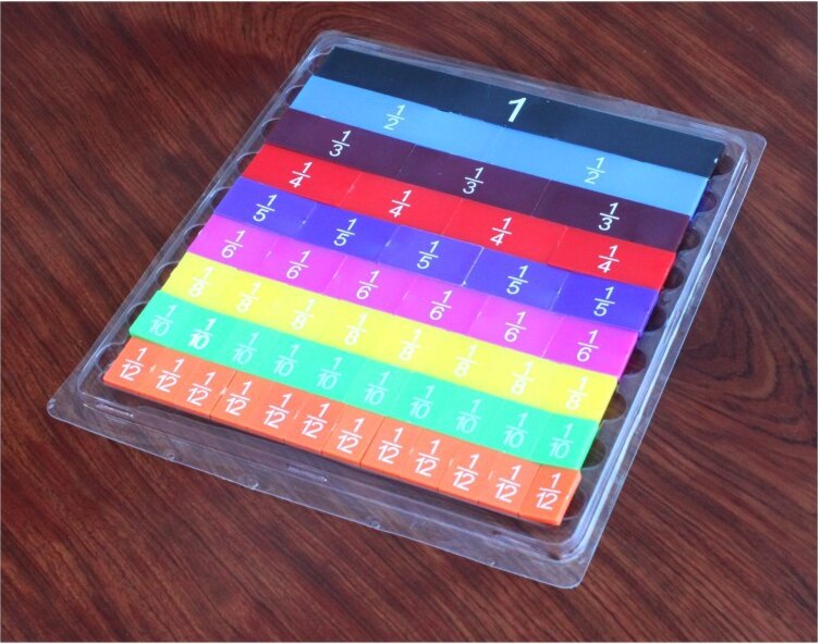 Elementary School Mathematics Fraction Block Fract... – Vicedeal