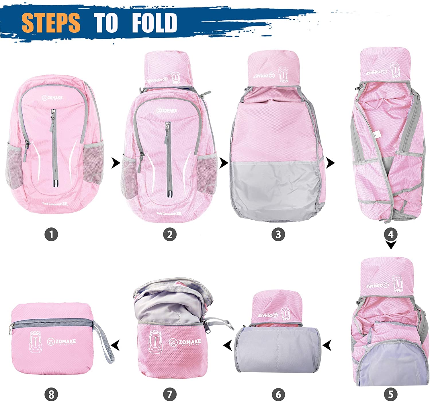 25L Small Water Resistant Rucksack Foldable Travel... – Vicedeal