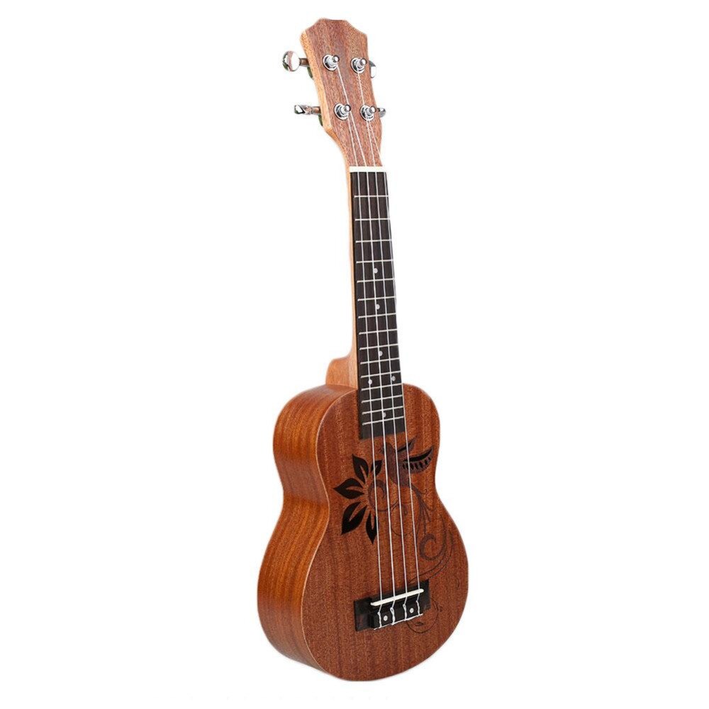 Brown 21 inch Soprano Ukulele Hawaii Hawaiian Mini... – Grandado