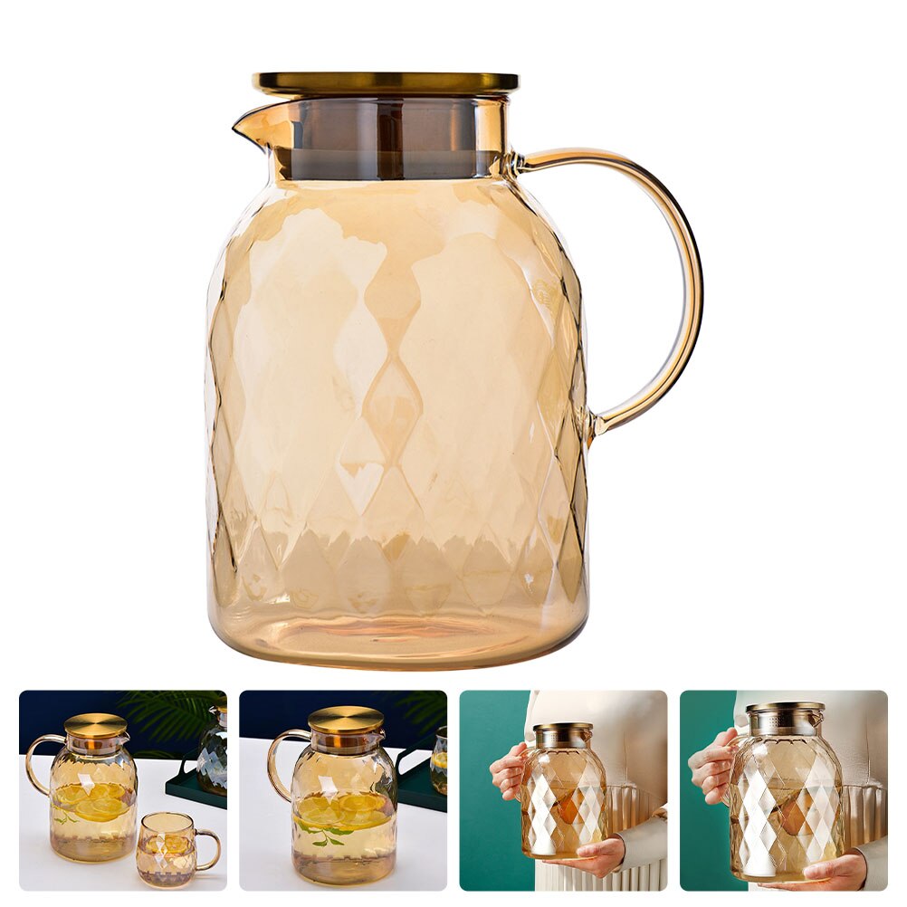 Glass Jug Large Pot Cold Water Pitcher Cold Water ... – Vicedeal