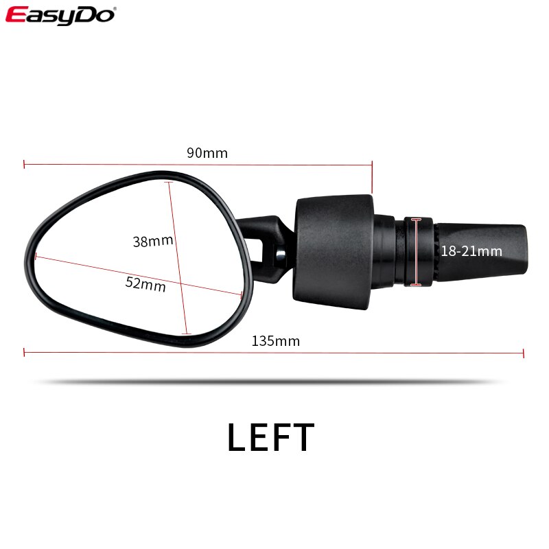 Easydo Bicycle Handlebar Mini Rear View Mirror for... – Grandado