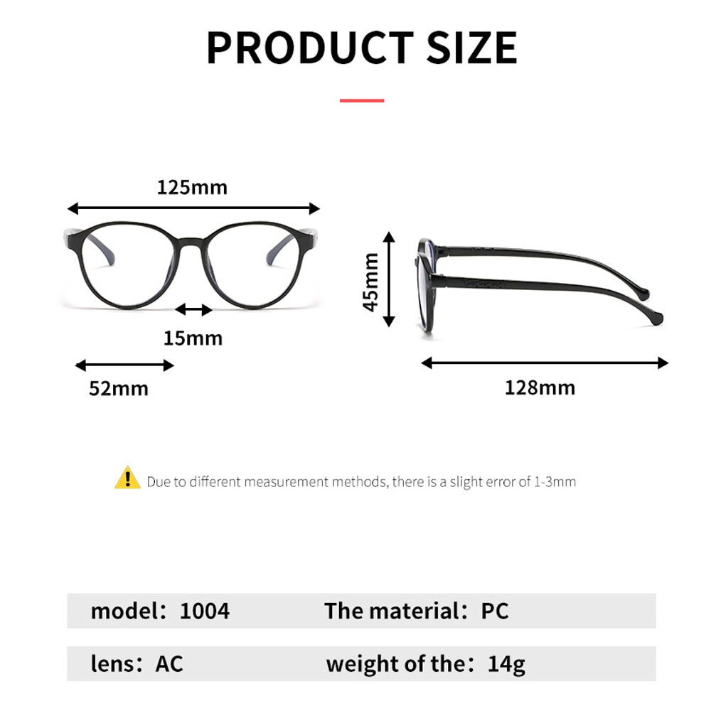 LongKeeper Round Anti Blue Light Glasses Kids Blue... – Grandado