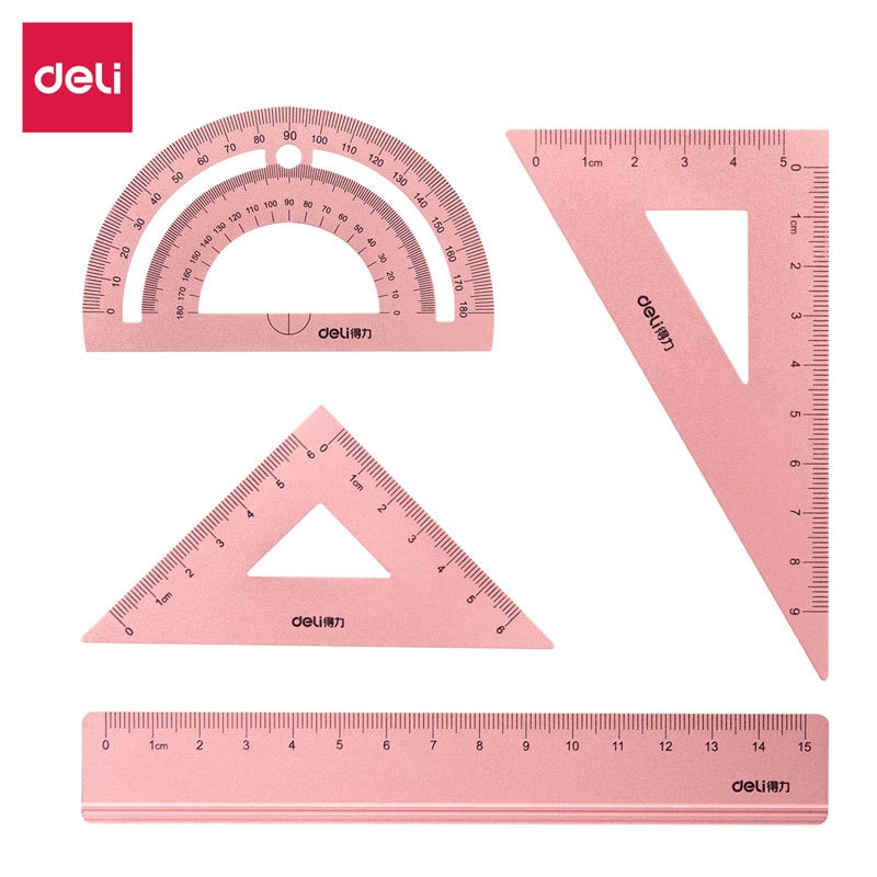 4 pieces / set of metal ruler aluminum set ruler p... – Vicedeal