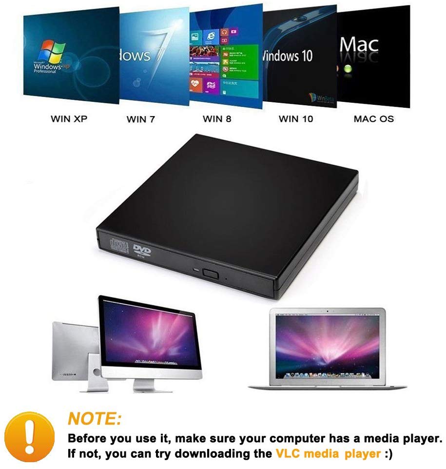 USB 2.0 External USB CD/DVD-RW Writer Burner Exter... – Vicedeal