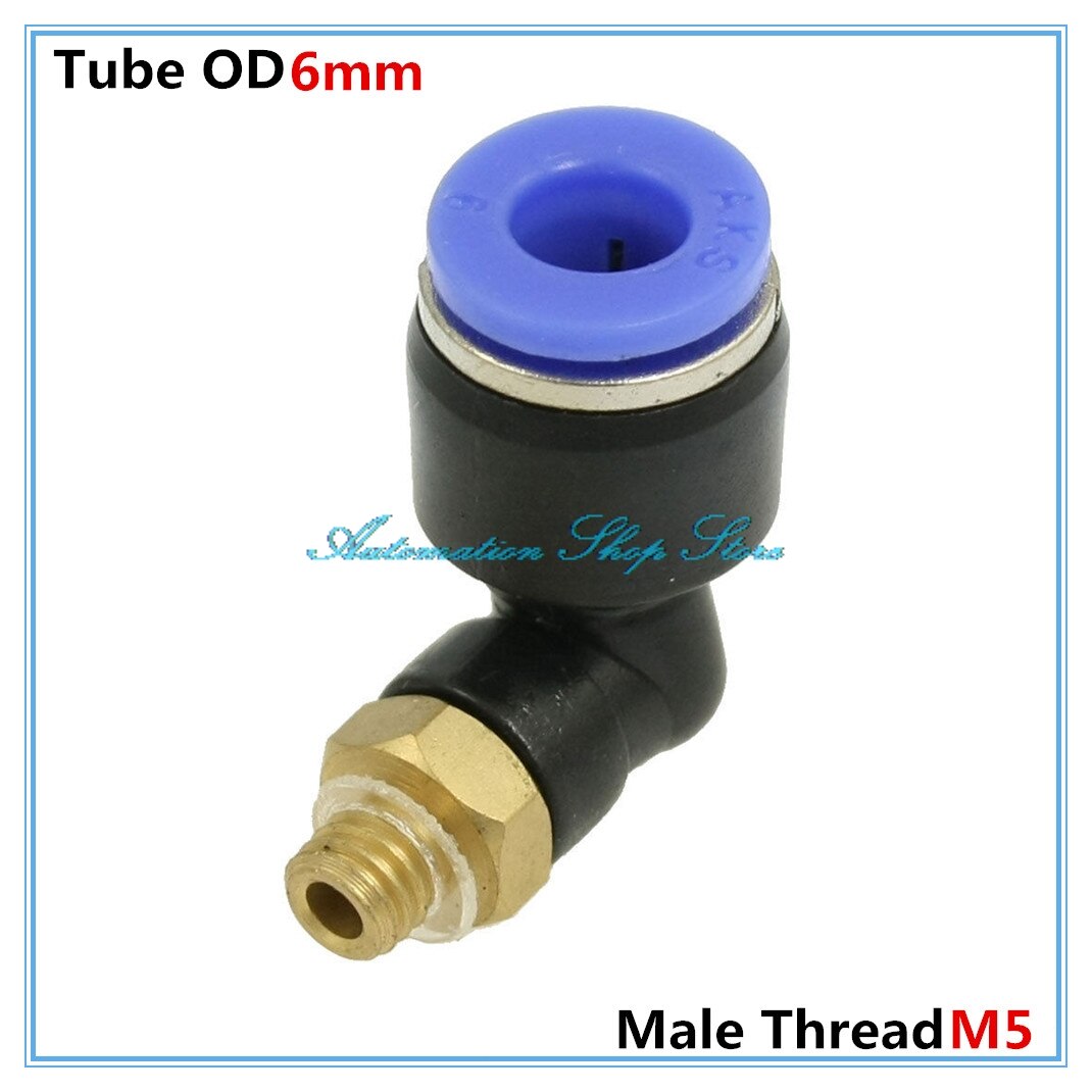 6 Mm Hole Tube X M5 Buitendraad L Shape Push In Pn... – Grandado
