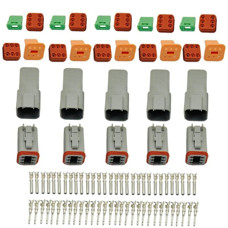 5 Kit 6 Pin Way Dt Serie Connector Grijs Bakje IP6... – Grandado