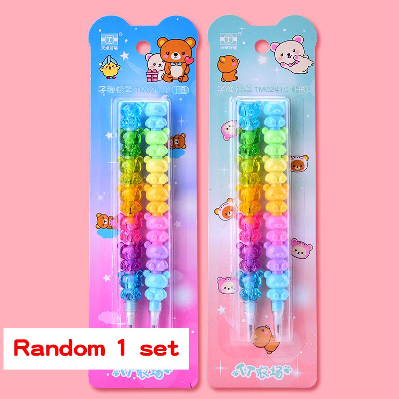 assembling pencil cute bear pen 2 pieces/set fun s... – Vicedeal