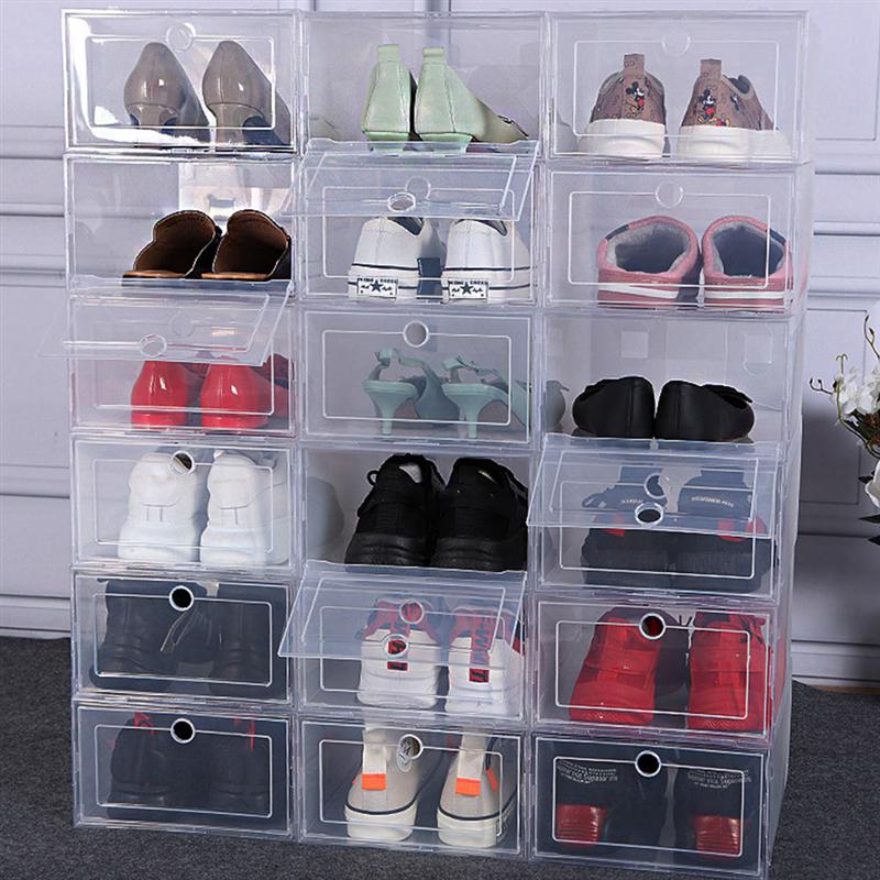 6Pcs Plastic Shoes Case Drawer-Type Shoes Containe... – Vicedeal