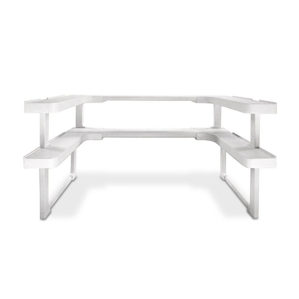 Plastic Adjustable Space Rack 2 Layers Countertop ... – Vicedeal