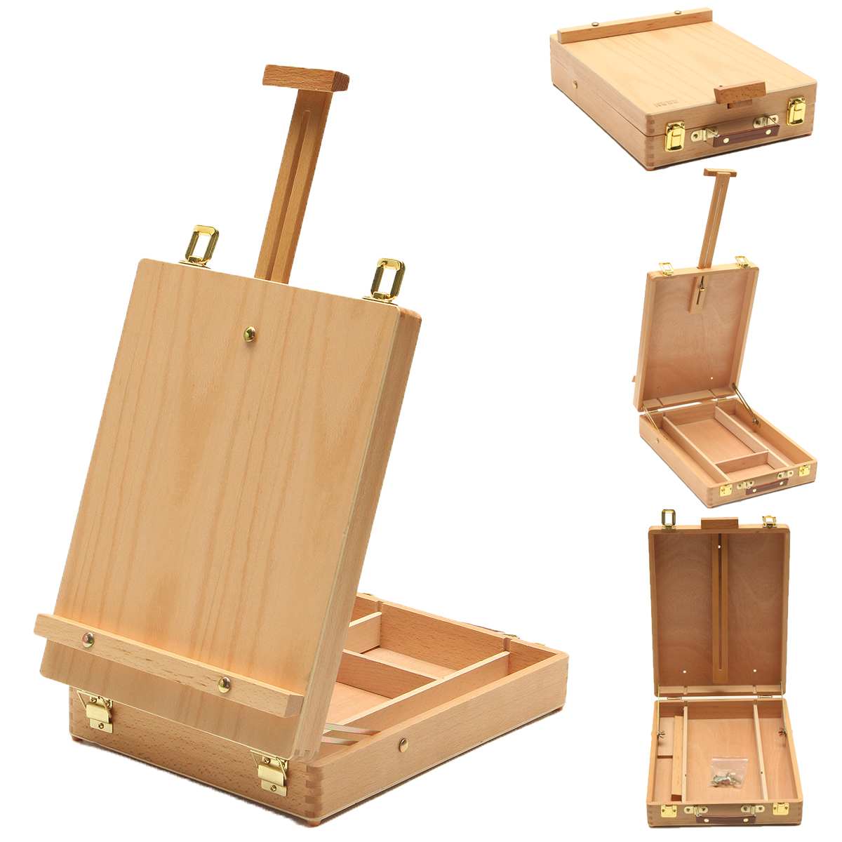 Liftable Wooden Easel Portable Desktop Easel Oil P... – Grandado