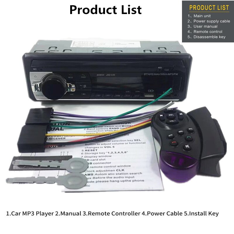 1DIN 24V Auto Radio Stereo Speler Digitale Bluetoo... – Vicedeal