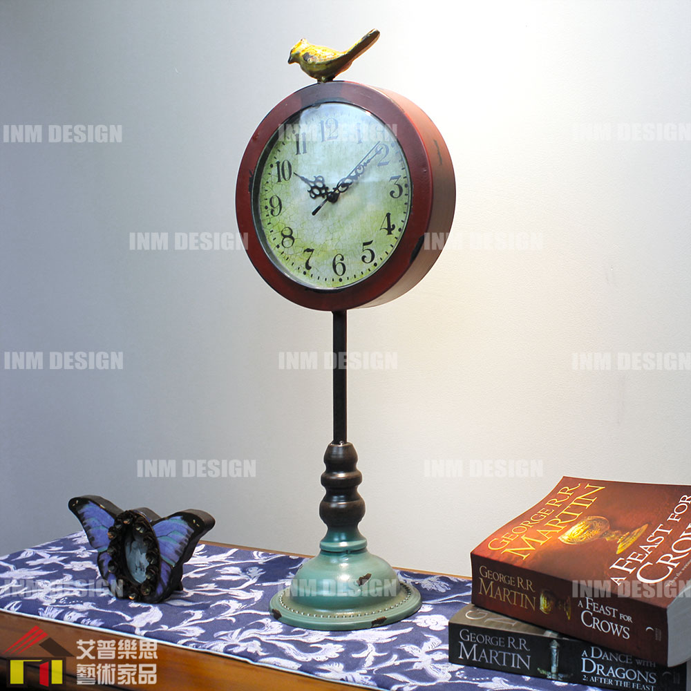 Vintage Style Desktop Clock Retro Metal Home Decor... – Vicedeal