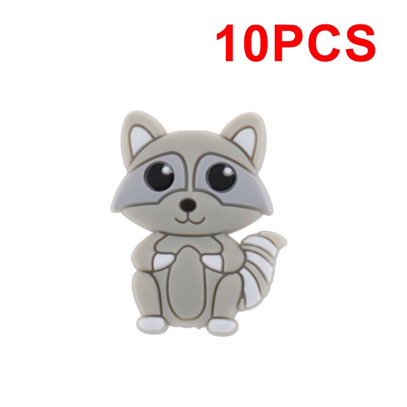 10Pcs Silicone Kralen Mini Wasbeer Baby Bijtring F... – Grandado