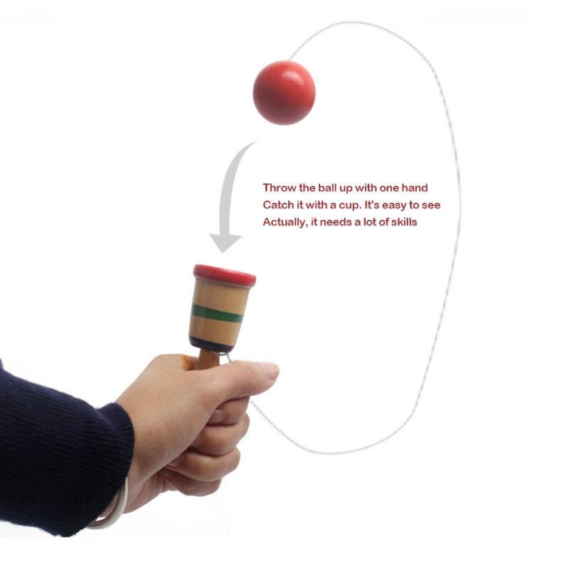 Wooden Skill Sword Cup Ball Games Toy Fashionable ... – Grandado