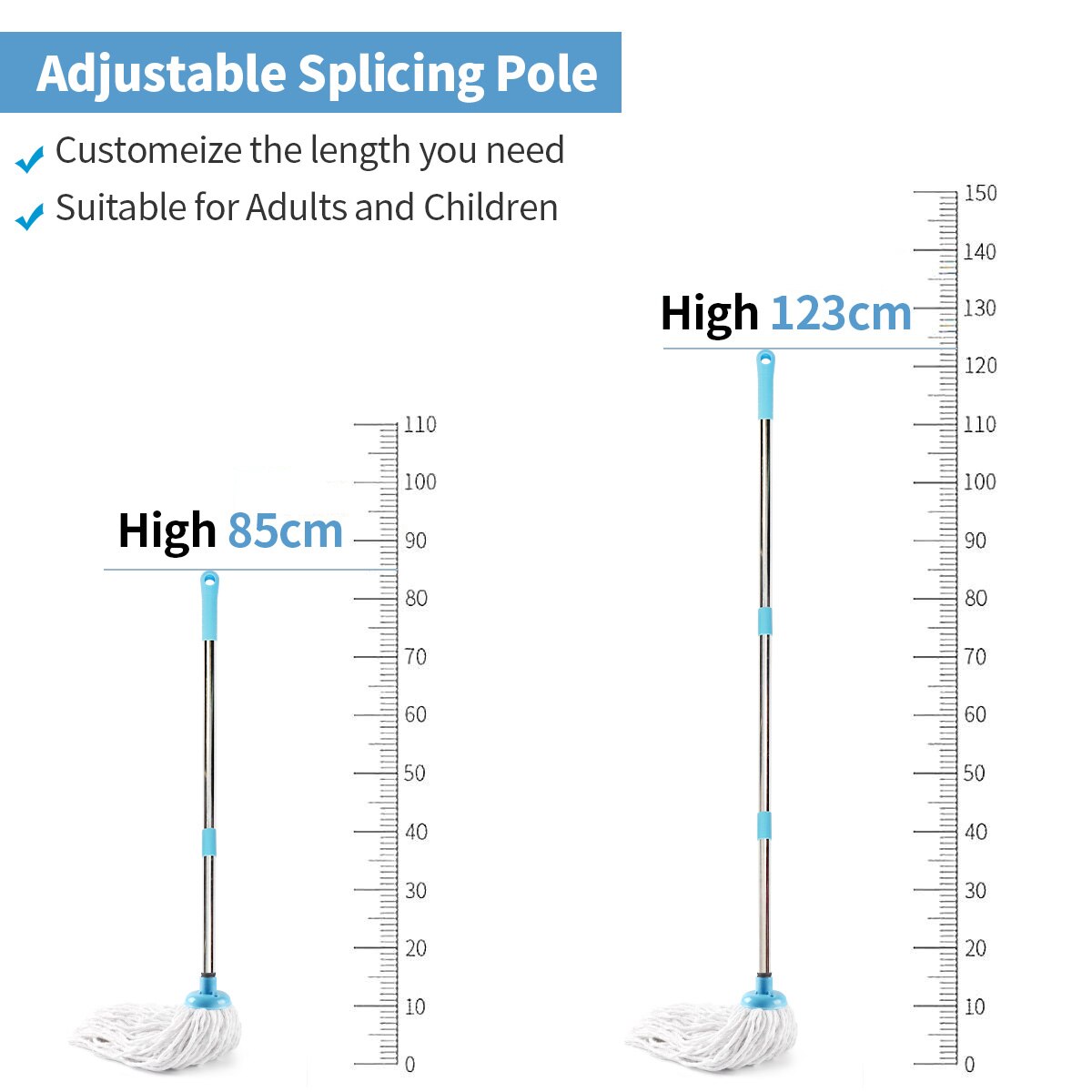 GUANYAO Cotton thread Mops Stainless steel Handle ... – Grandado