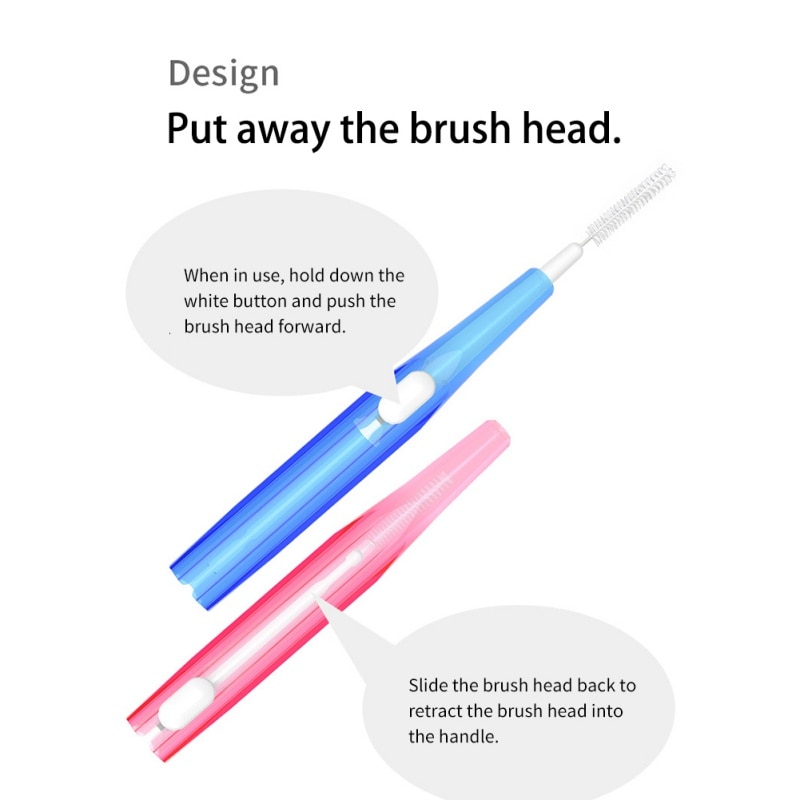 60 Pcs/Pack Push-Pull Interdental Brush Gum Interd... – Grandado