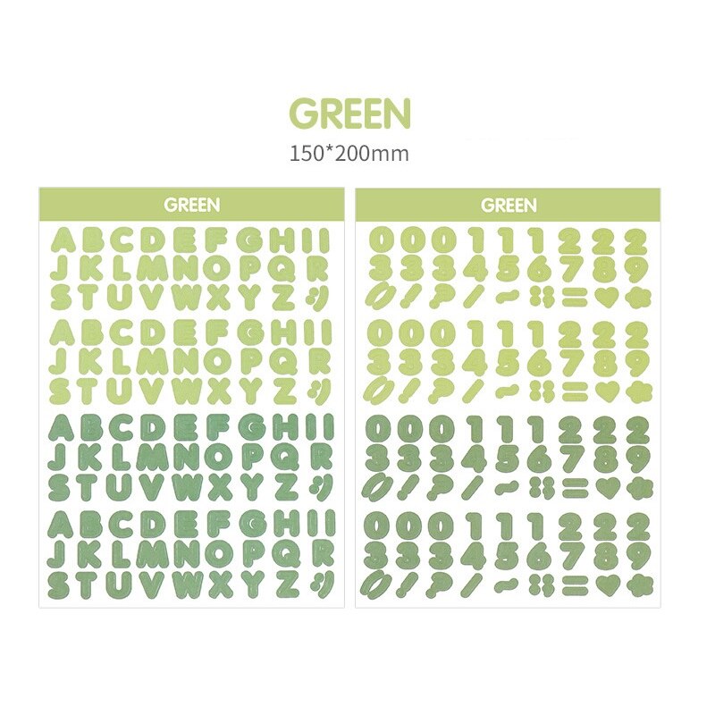 2 Sheets Sugar Color Alphabet Stickers Set Cute Wo... – Vicedeal