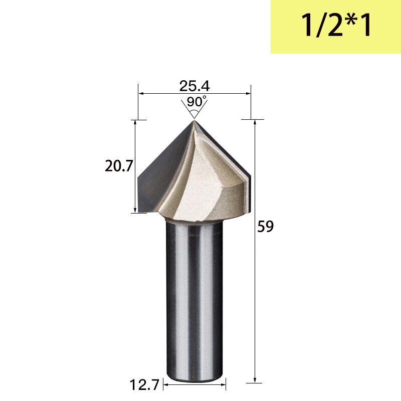 Tideway 90 Degrees V-type Woodworking Milling Cutt... – Vicedeal