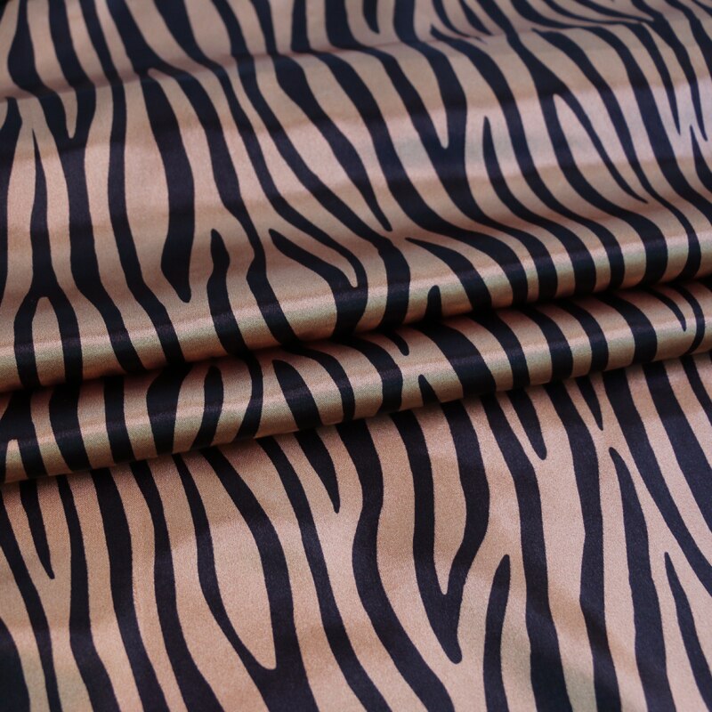 100cm*148cm Zebra Striped Polyester Satin Fabric S... – Grandado