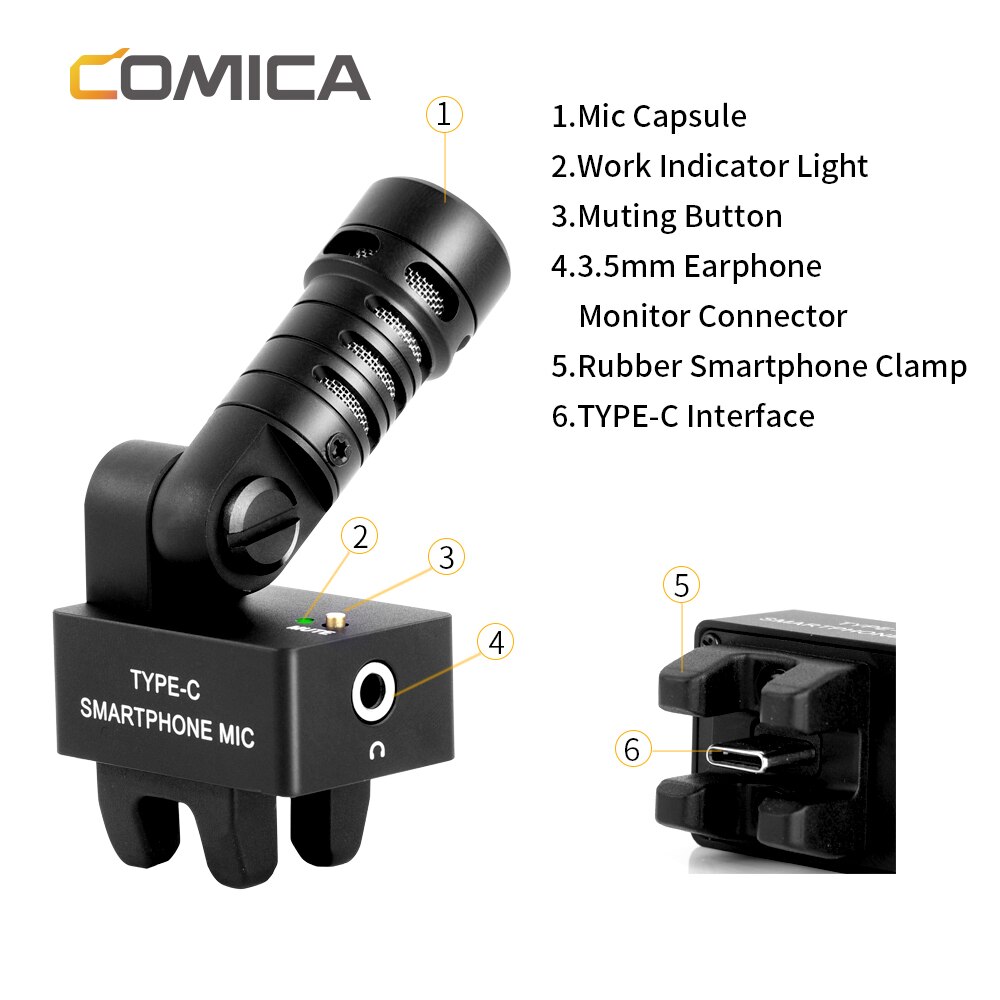 COMICA CVM-VS09 TC USB C Verbindung Nieren 180 Gra... – Vicedeal