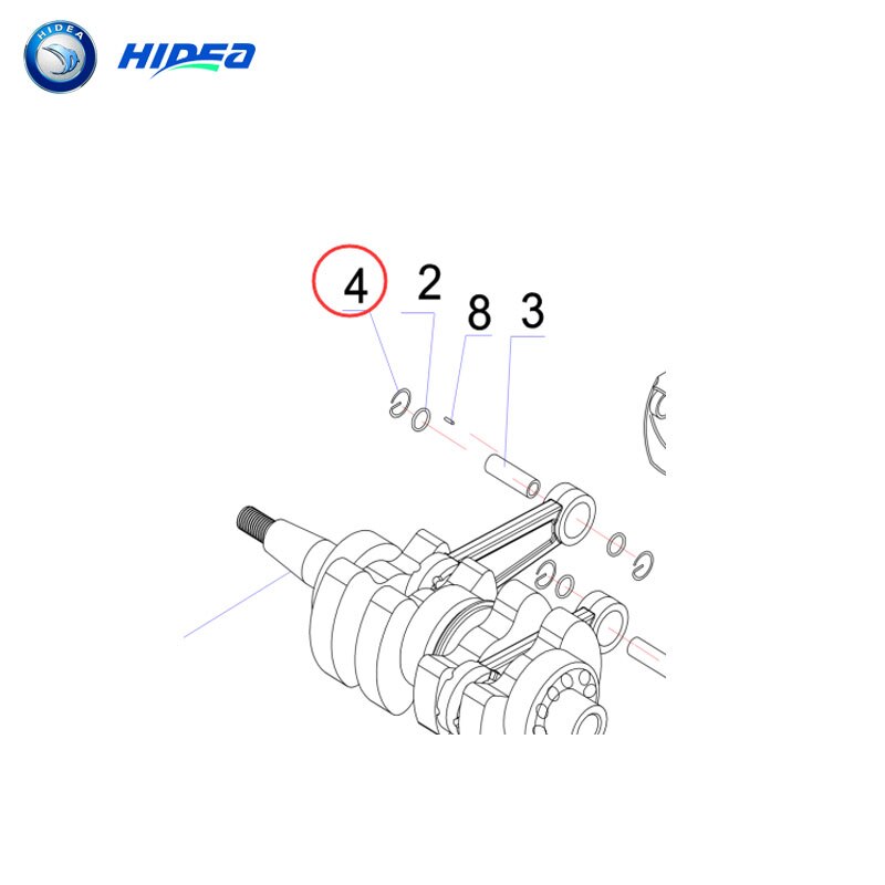 Hidea låsring 4 st 15f 2 takts 15hp utombordsmotor... – Vicedeal