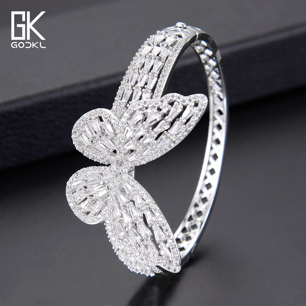 GODKI Luxury Butterfly Bangle For Women Wedding Fu... – Vicedeal