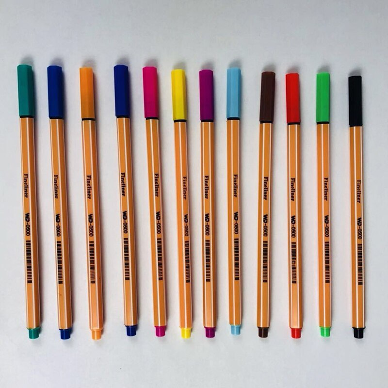 12 Colors Fineliner Set Drawing Pen 0.4mm Liner Pe... – Grandado