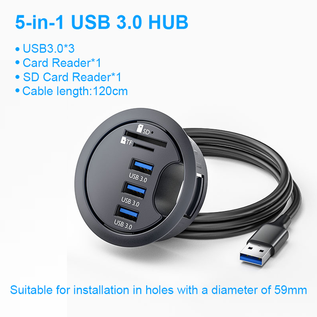 USB HUB 3.0 Mount In Desk Docking Station With Mul... – Vicedeal