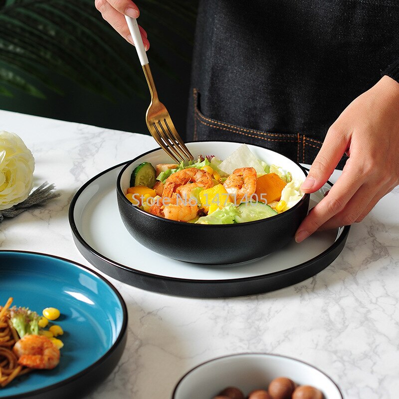 Household Ceramic Dish Set Tableware Nordic Dumb D... – Vicedeal