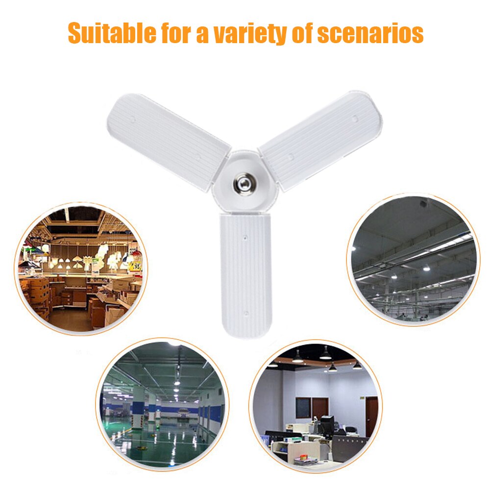 45W 60W Foldable Fan Blade LED Lamps Home Energy S... – Grandado