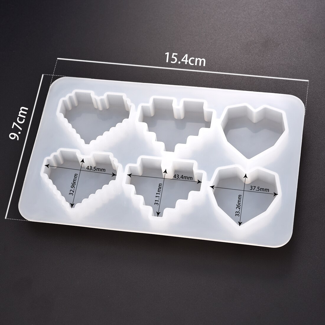 Heart Shape Epoxy UV Resin Mold Pixel Love DIY Han... – Vicedeal