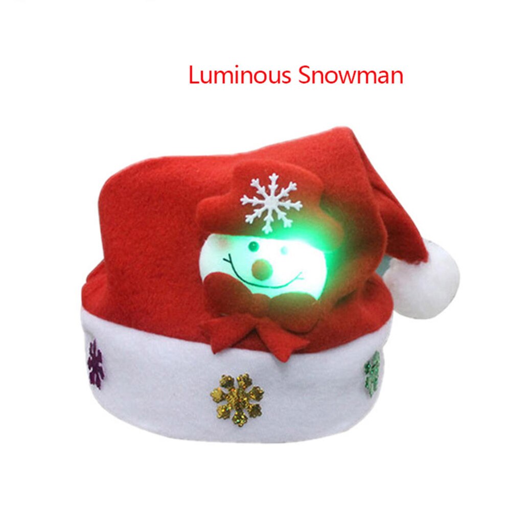 LED Christmas Hats Light Up Cap Santa Claus Hat Sn... – Grandado