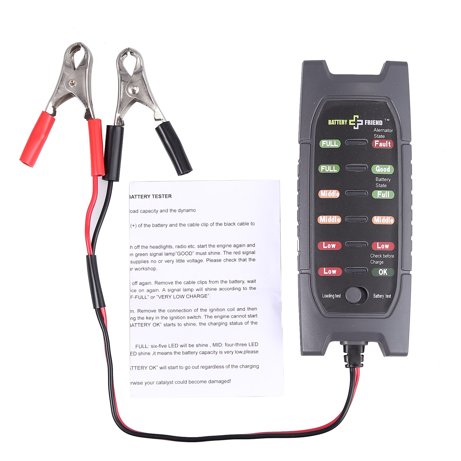 AUTOUTLET Car Digital Battery Tester 12V Alternato... – Vicedeal