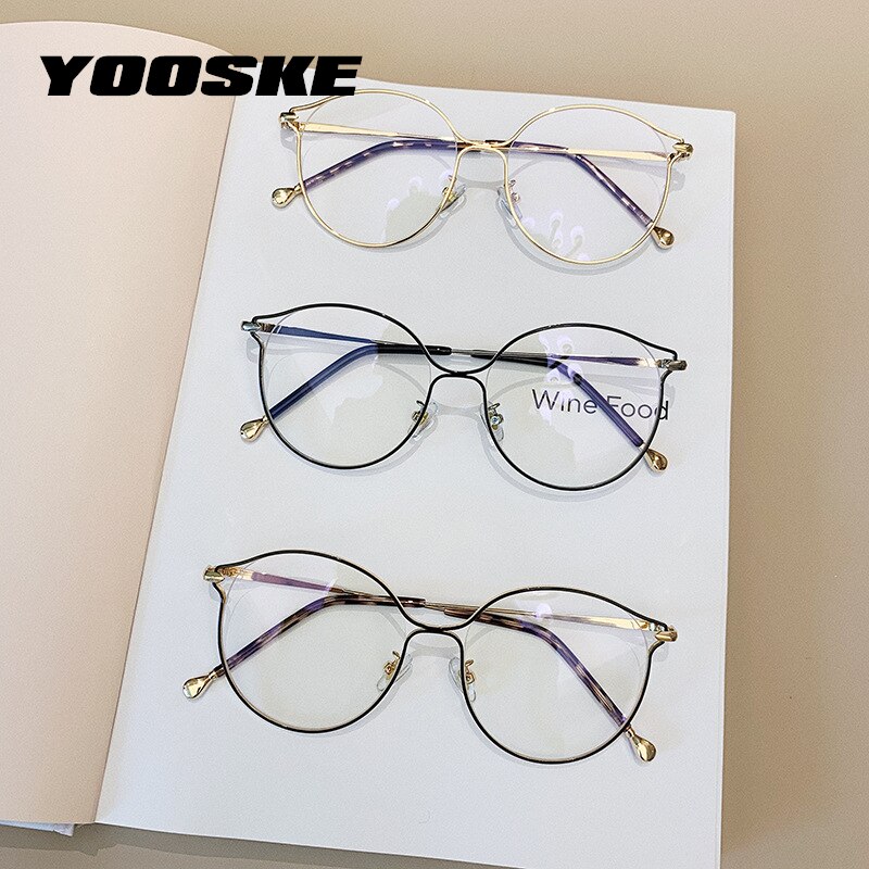 YOOSKE Brand Cat Eye Glasses Frames Women Trendy M... – Vicedeal