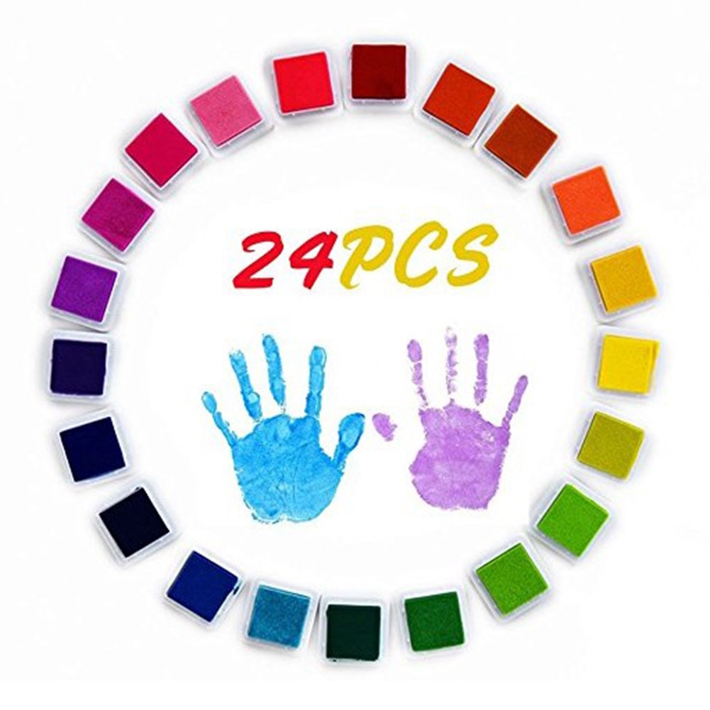 24 Colors Inkpad Clear Stamps DIY Craft Ink Pad Ru... – Vicedeal