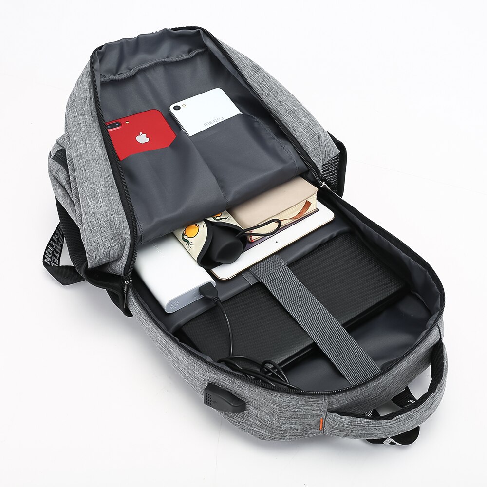 Preppy stil usb charge rygsæk mænd skoletasker tee... – Vicedeal