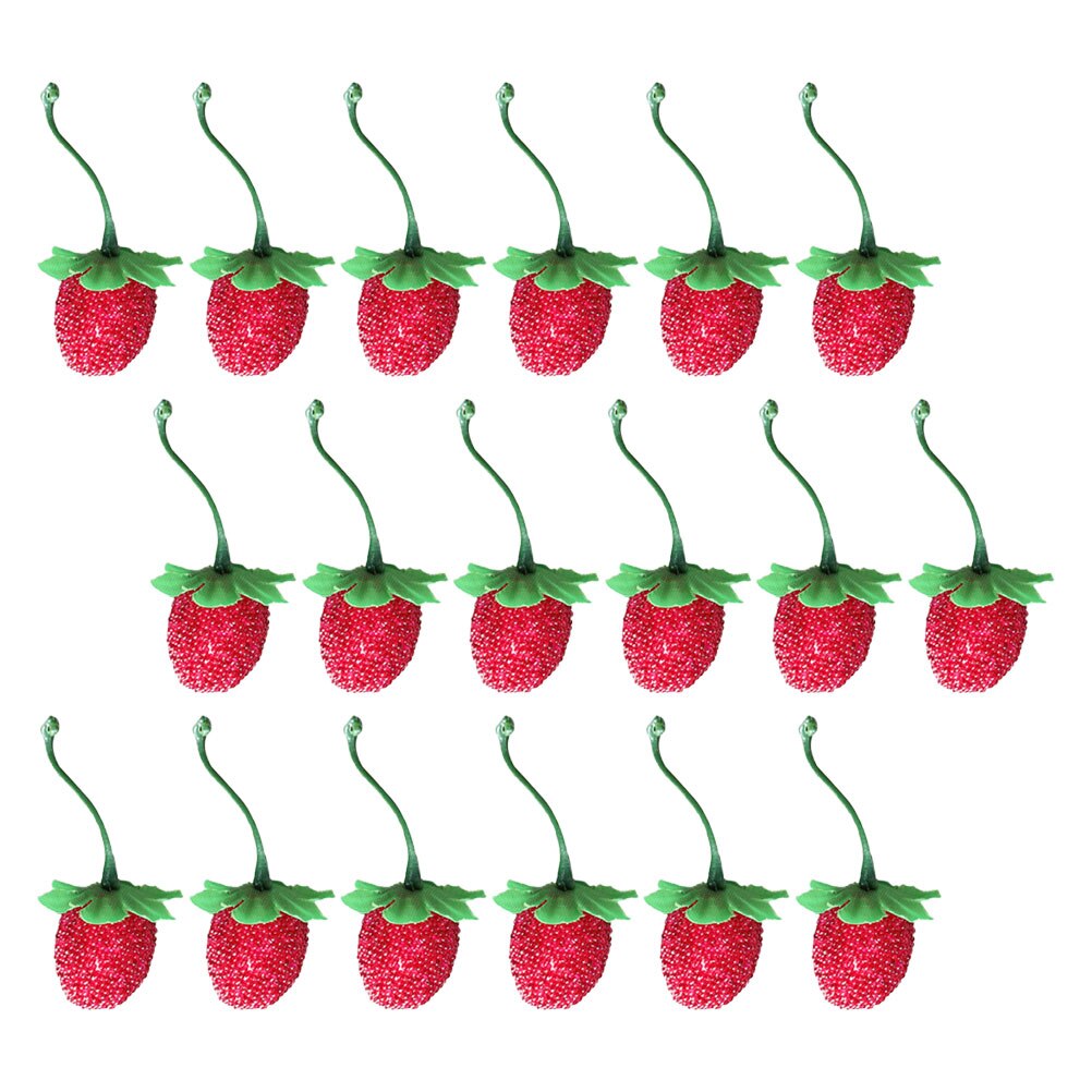 20pcs Simulation Strawberry Decors Strawberry Mode... – Grandado