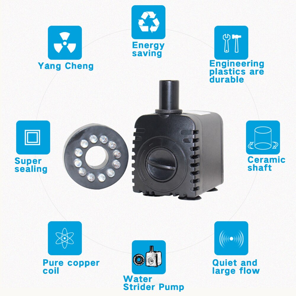 AC 110V US Plug Submersible Fountain Water Pump Wi... – Grandado